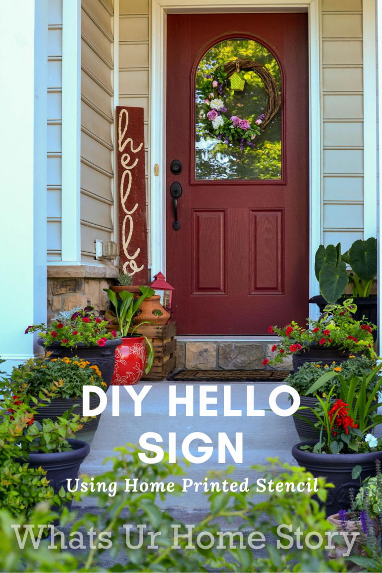 Easy DIY Front Door Sign Tutorial | Whats Ur Home Story
